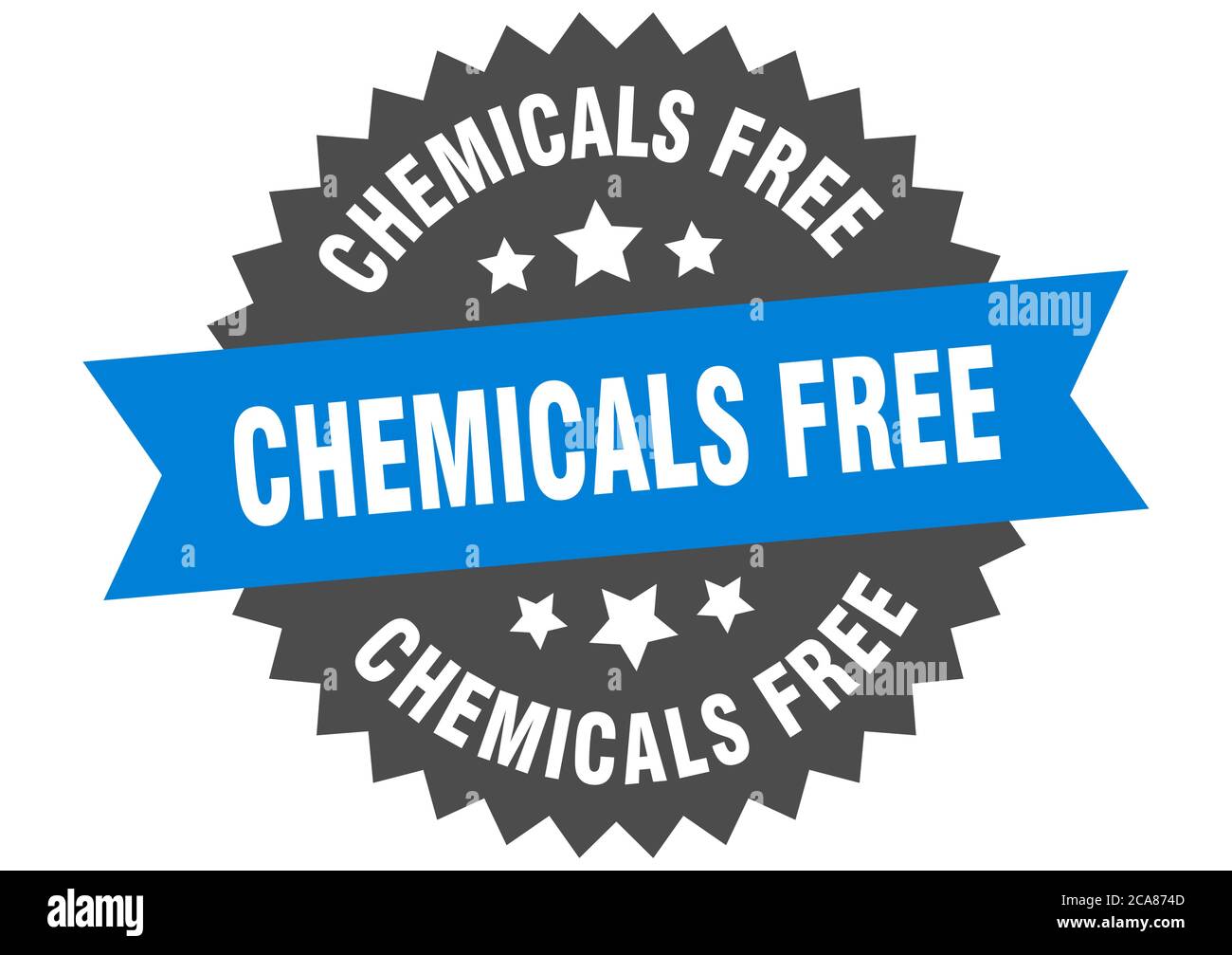 chemicals free round isolated ribbon label. chemicals free sign Stock ...