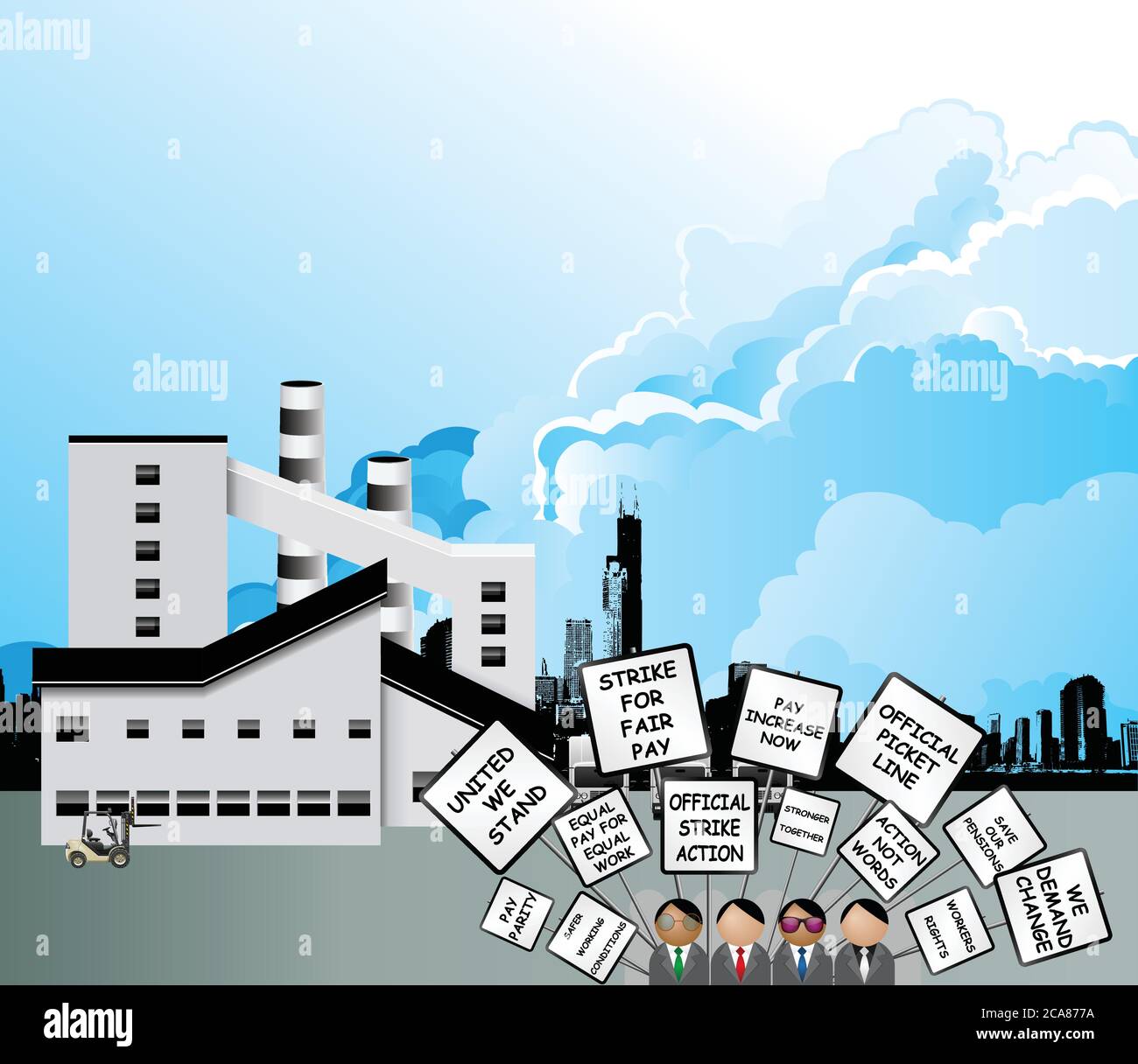 The factory demonstrator Stock Vector Images - Alamy