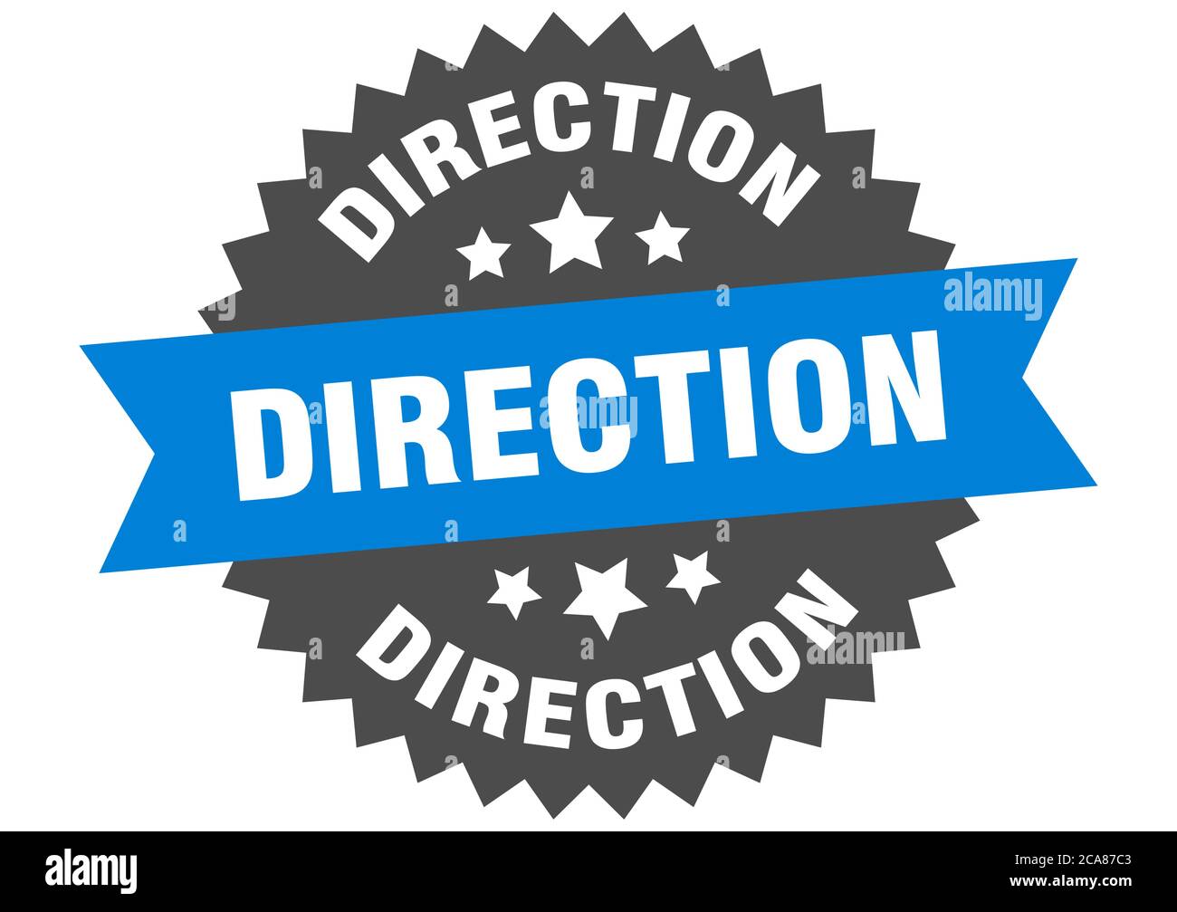 direction round isolated ribbon label. direction sign Stock Vector ...