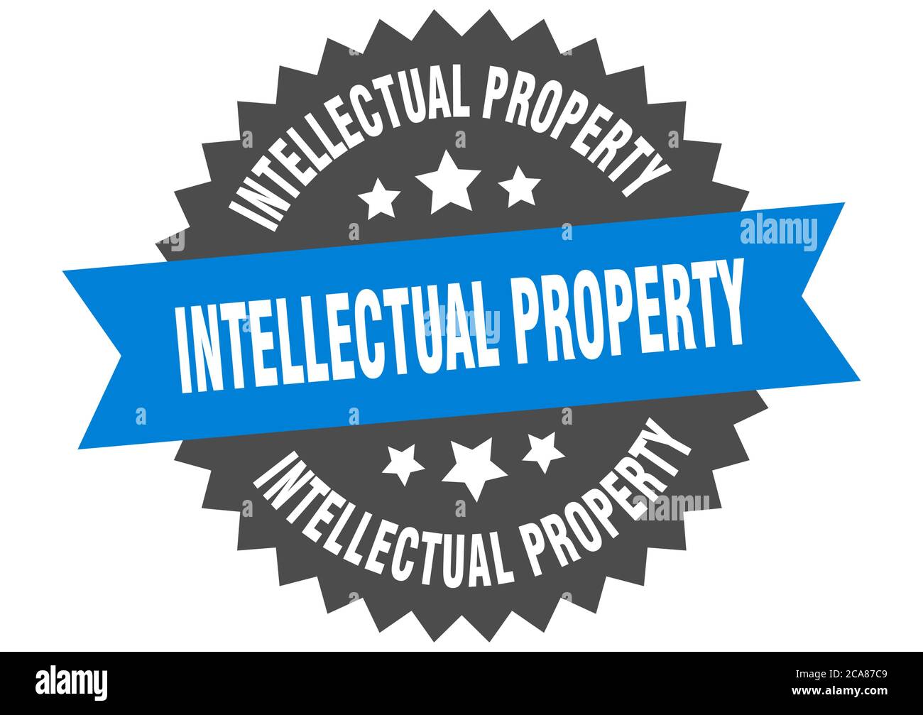 intellectual property round isolated ribbon label. intellectual ...