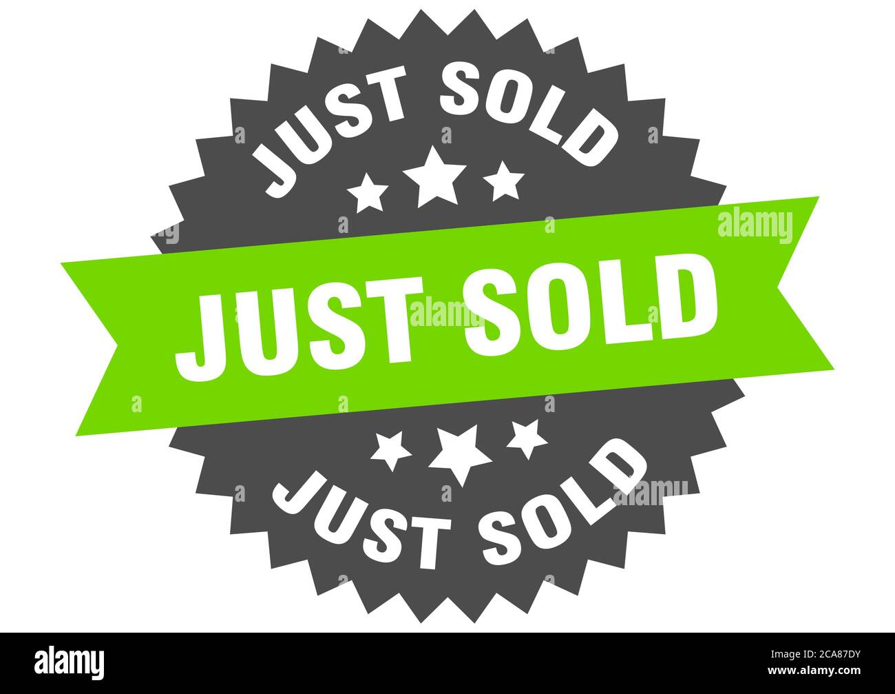 just sold round isolated ribbon label. just sold sign Stock Vector Image & Art - Alamy