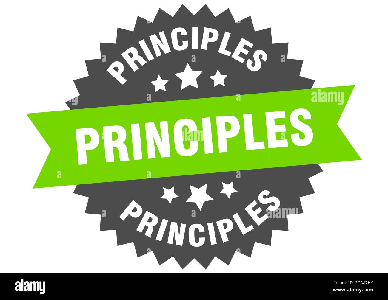 principles round isolated ribbon label. principles sign Stock Vector ...