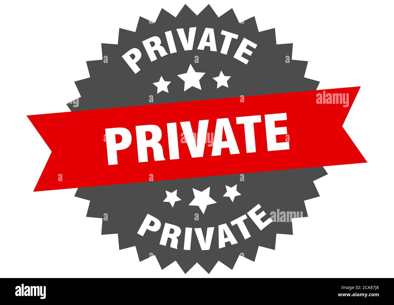 private round isolated ribbon label. private sign Stock Vector Image ...