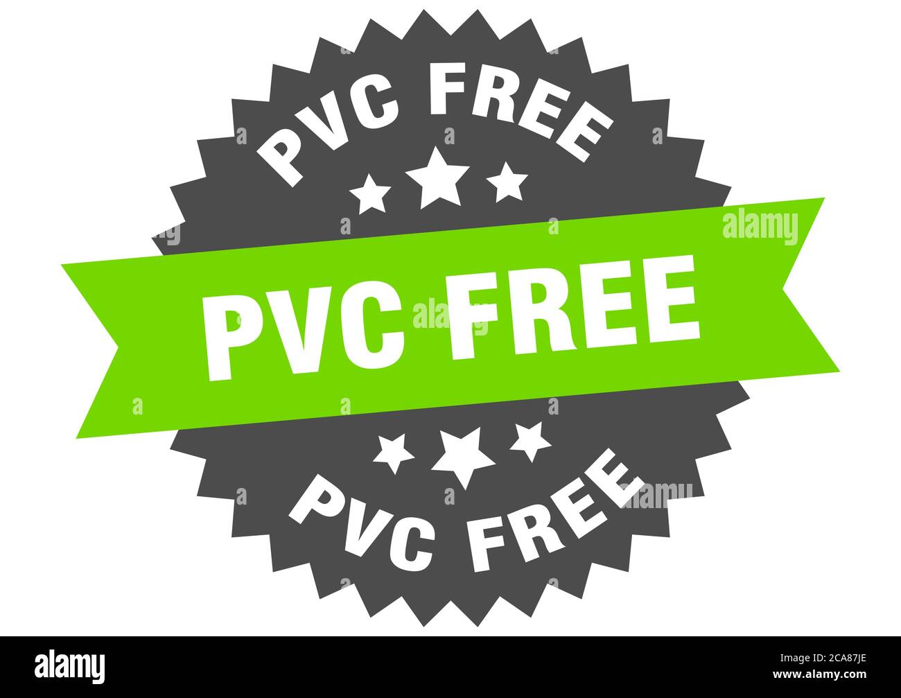 pvc free round isolated ribbon label. pvc free sign Stock Vector Image ...