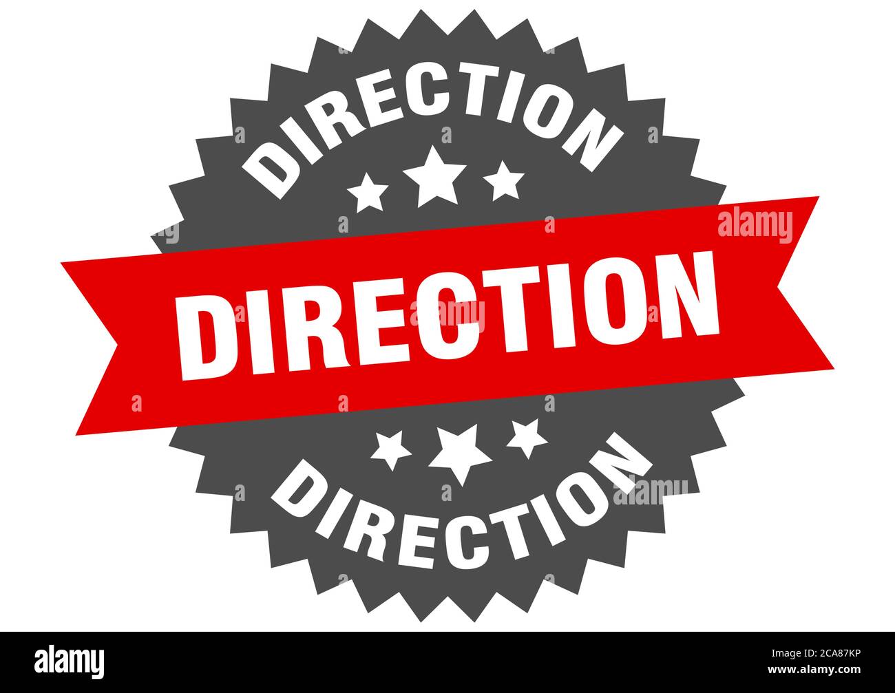 direction round isolated ribbon label. direction sign Stock Vector ...