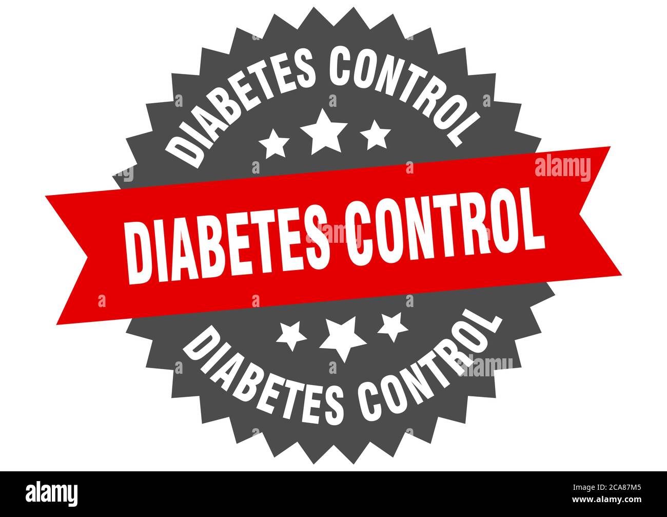 diabetes control round isolated ribbon label. diabetes control sign ...