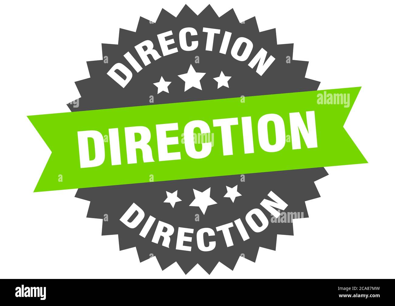 direction round isolated ribbon label. direction sign Stock Vector ...