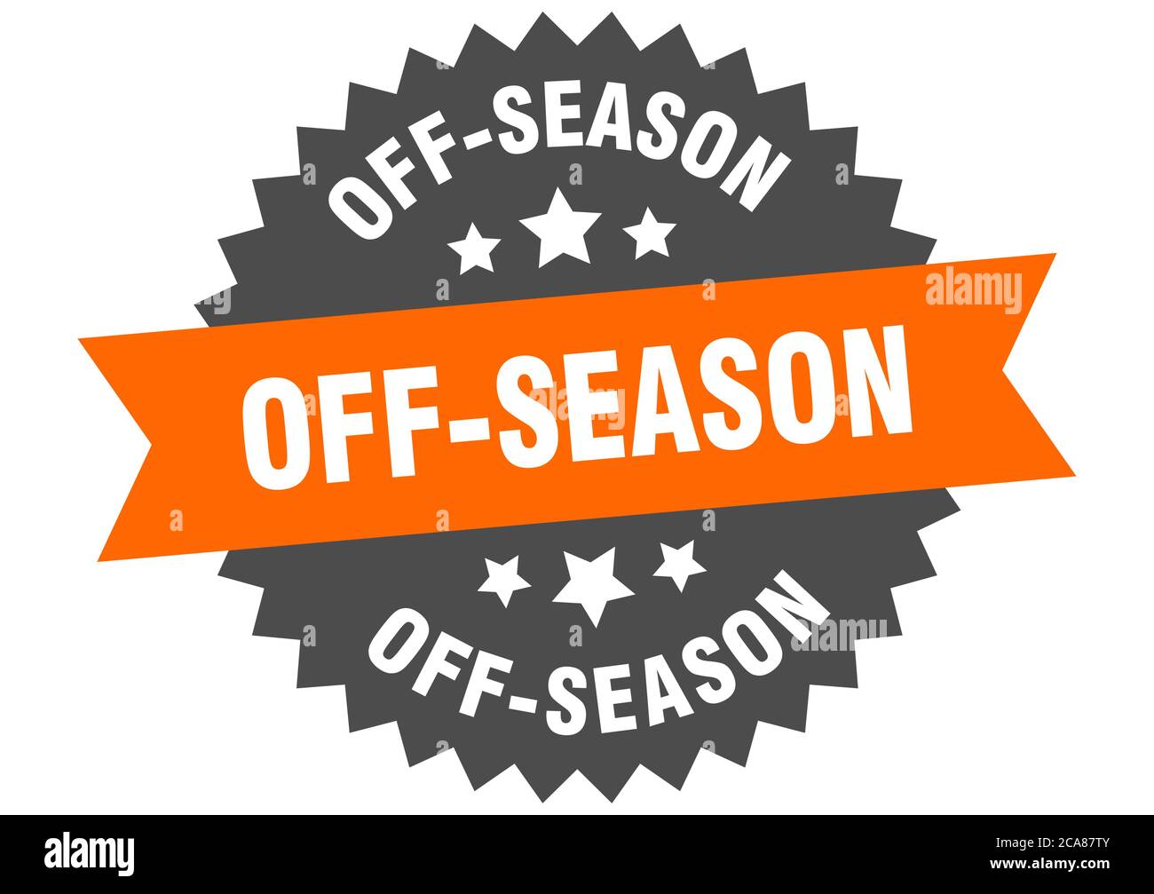 off-season round isolated ribbon label. off-season sign Stock Vector ...