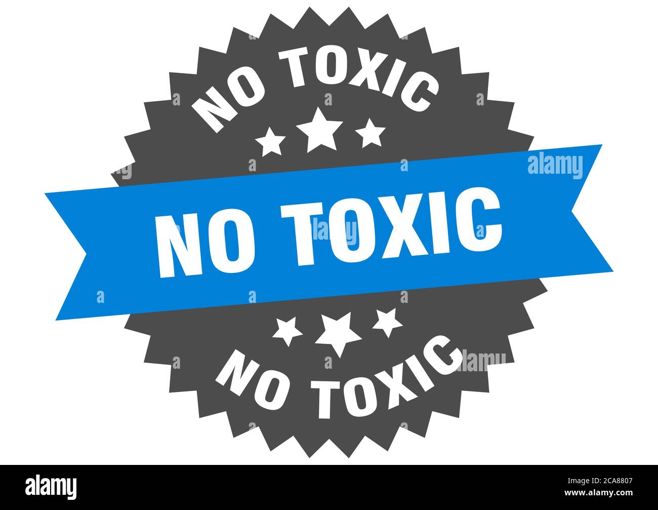 no toxic round isolated ribbon label. no toxic sign Stock Vector Image ...
