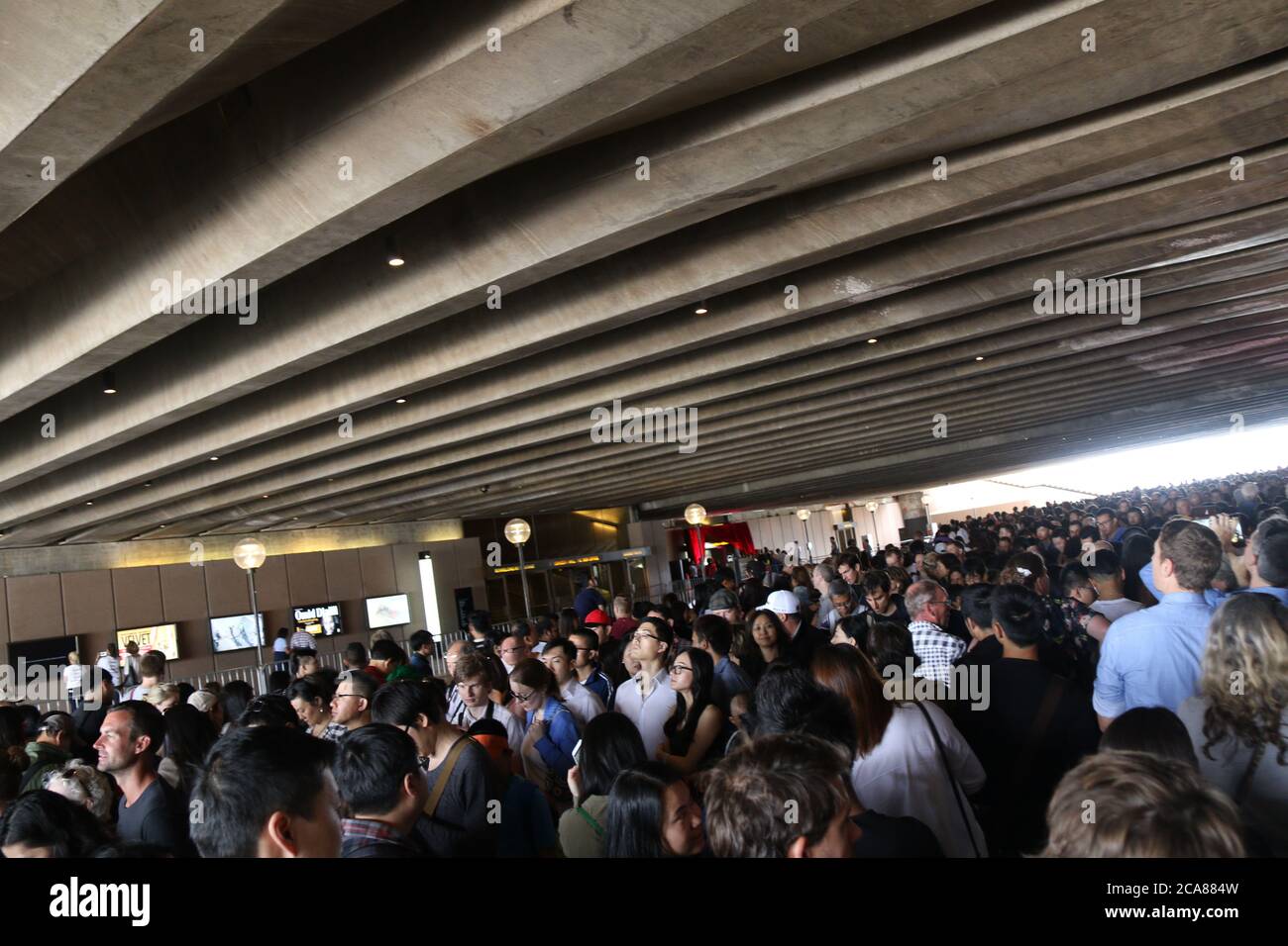 There were long queues to get in on the Sydney Opera House Open Day ...