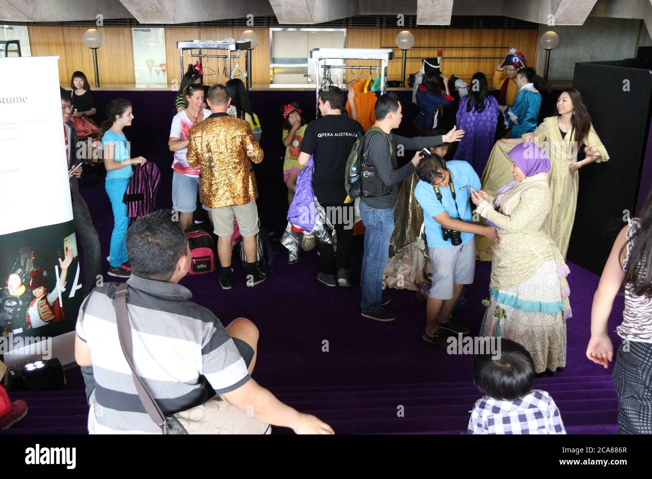 Visitors can try on a costume at the Sydney Opera House Open Day ...