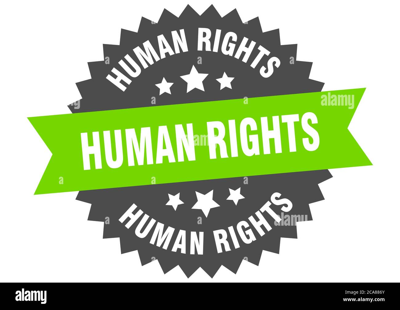 human rights round isolated ribbon label. human rights sign Stock ...