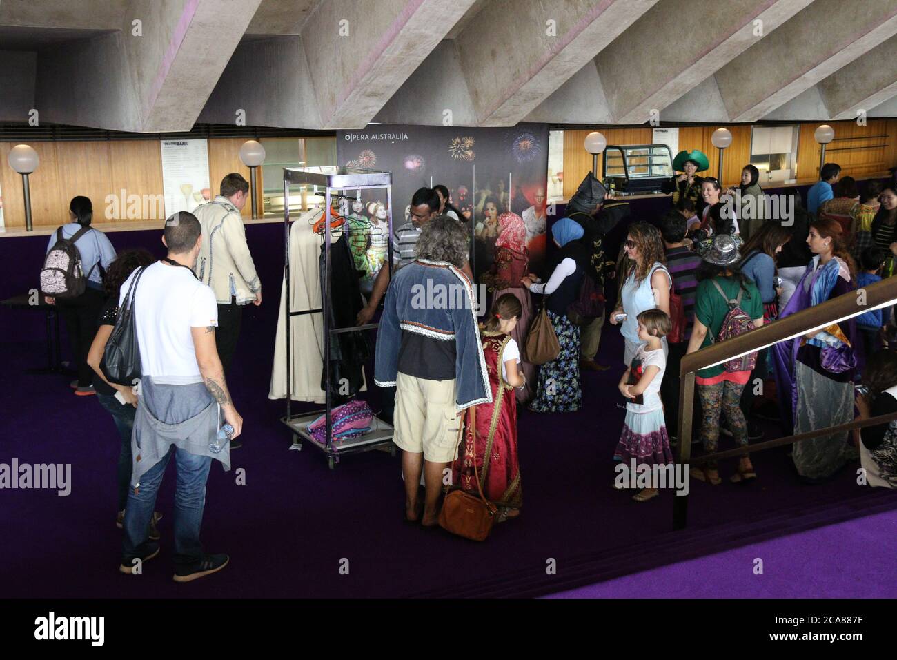 Visitors can try on a costume at the Sydney Opera House Open Day ...