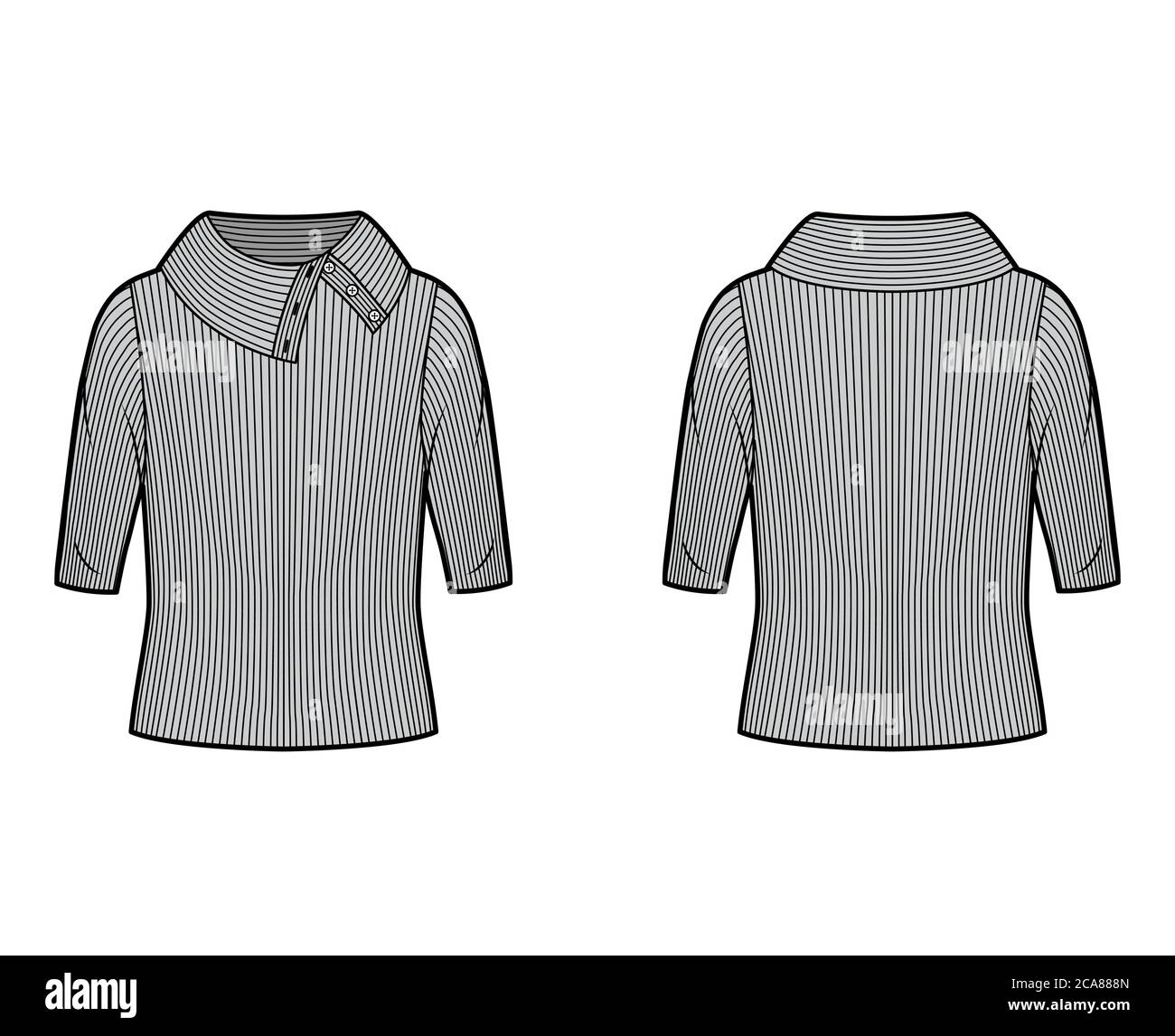 Button up sweater Stock Vector Images - Alamy