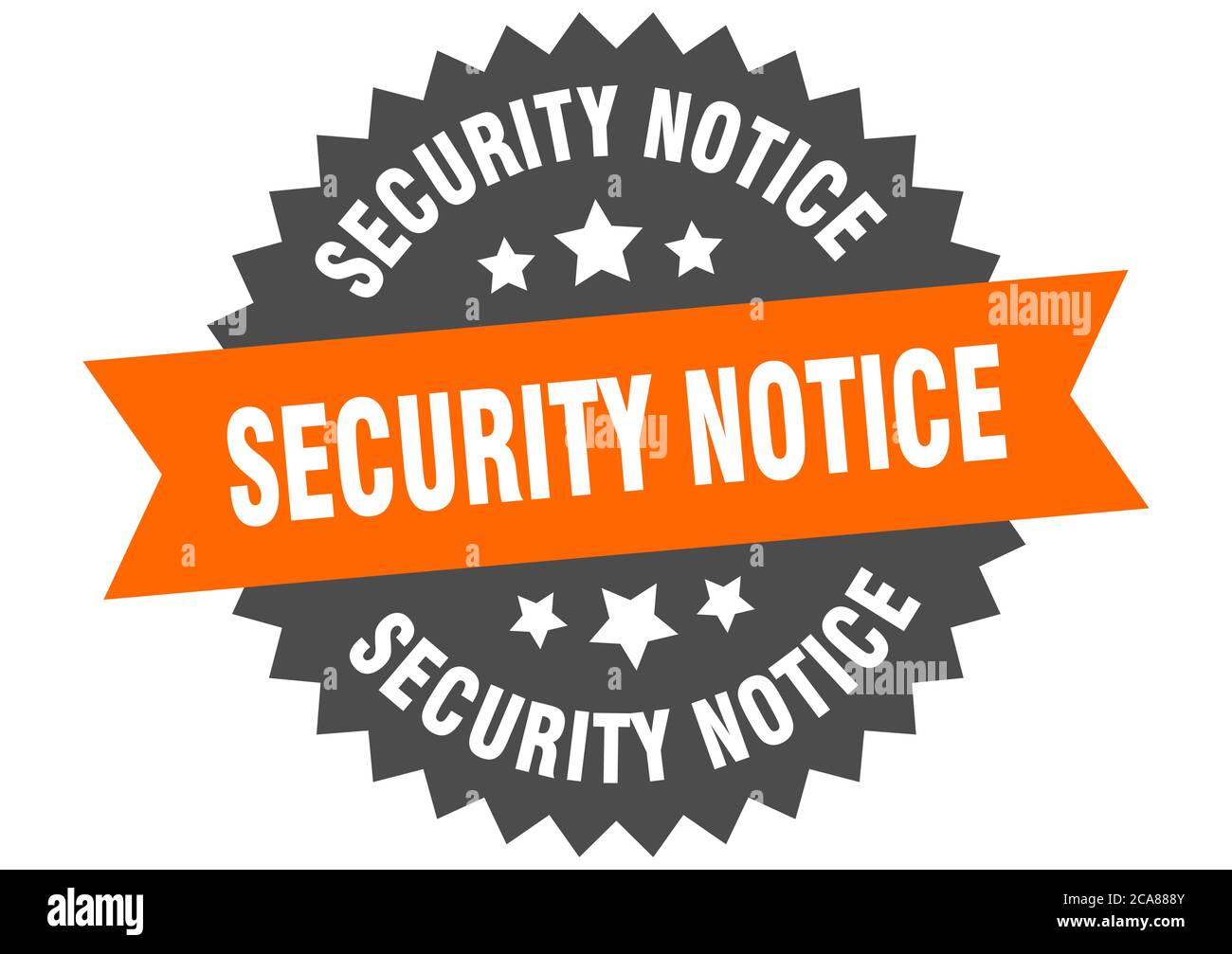 security notice round isolated ribbon label. security notice sign Stock ...