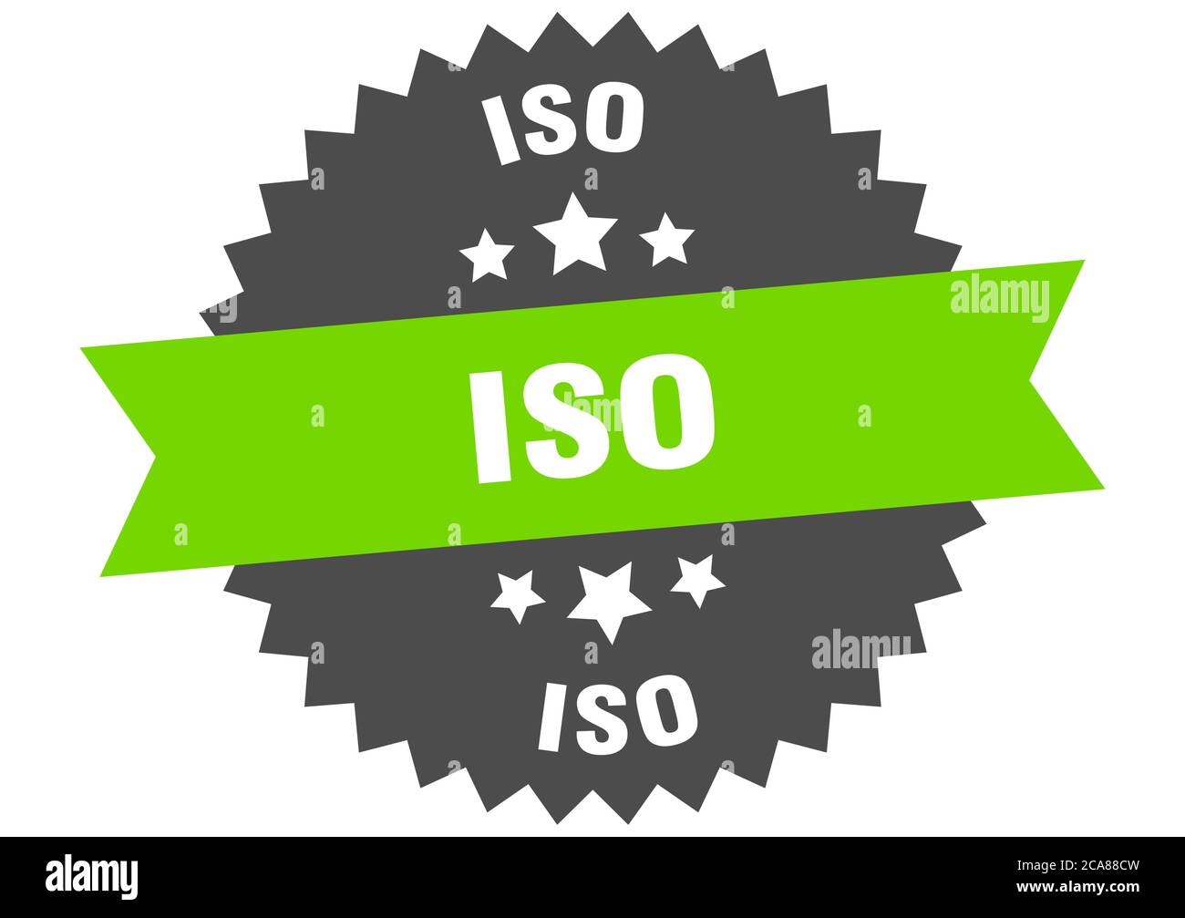 iso round isolated ribbon label. iso sign Stock Vector Image & Art - Alamy