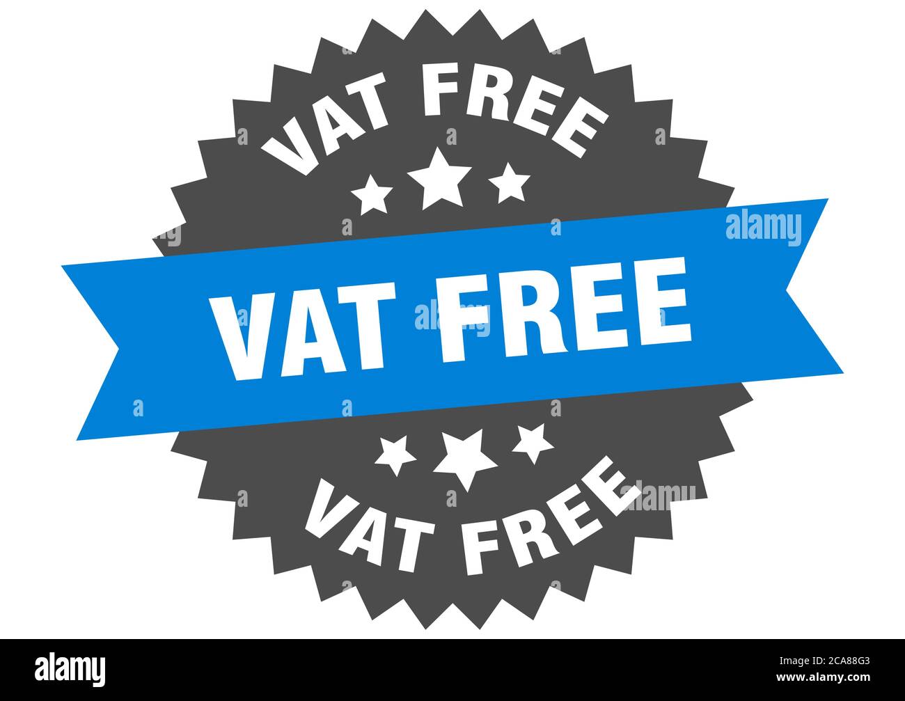 vat free round isolated ribbon label. vat free sign Stock Vector Image ...