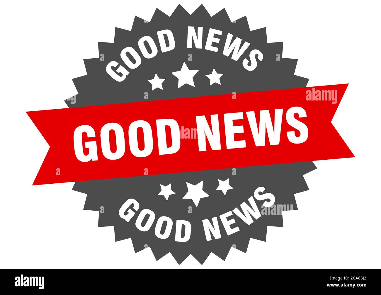 good news round isolated ribbon label. good news sign Stock Vector ...