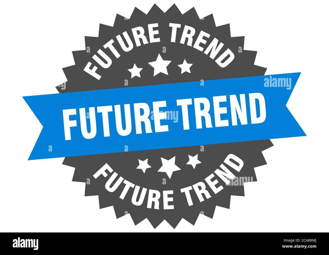 future trend round isolated ribbon label. future trend sign Stock ...