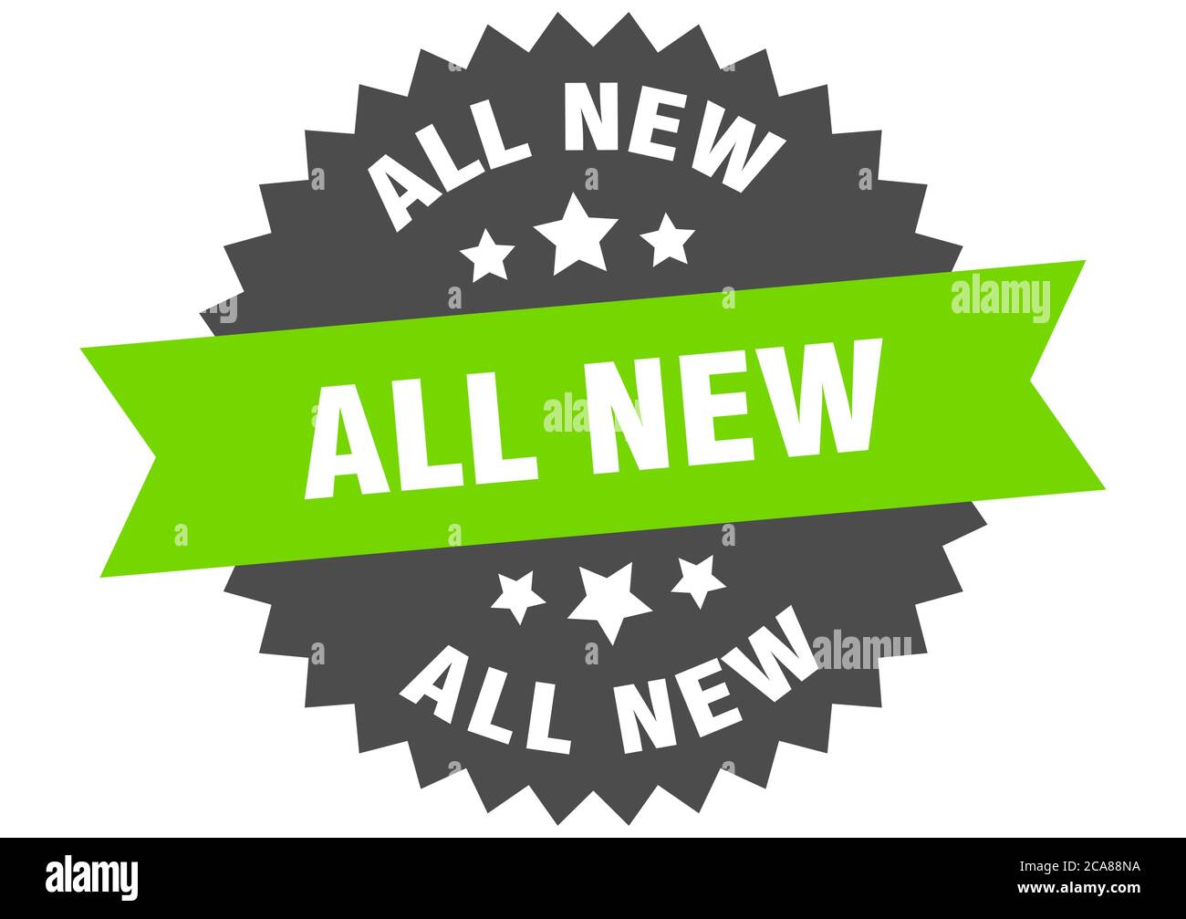 all new round isolated ribbon label. all new sign Stock Vector Image ...
