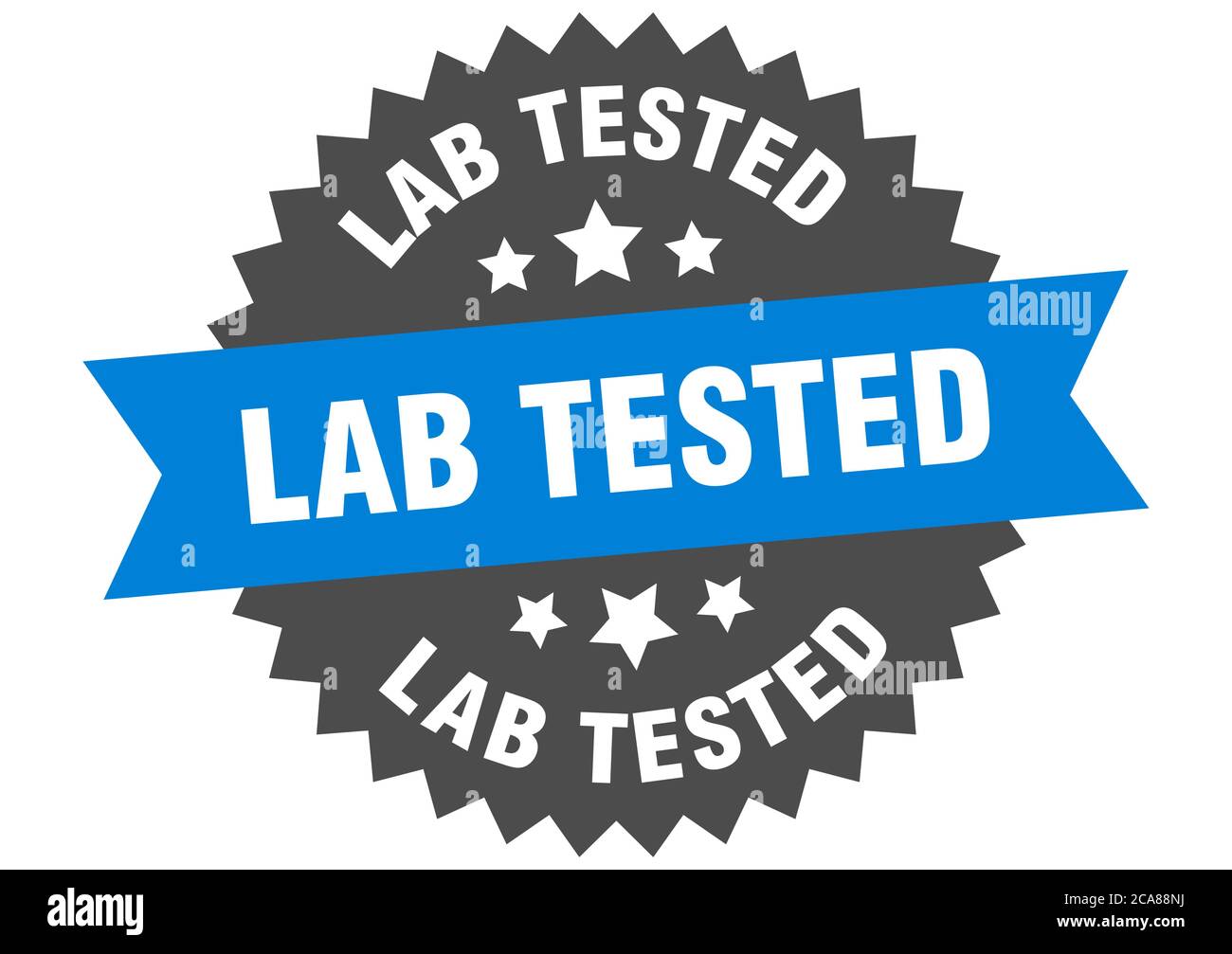 lab tested round isolated ribbon label. lab tested sign Stock Vector ...