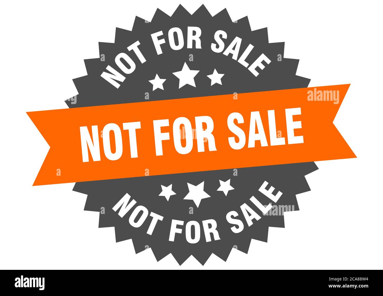 not for sale round isolated ribbon label. not for sale sign Stock ...