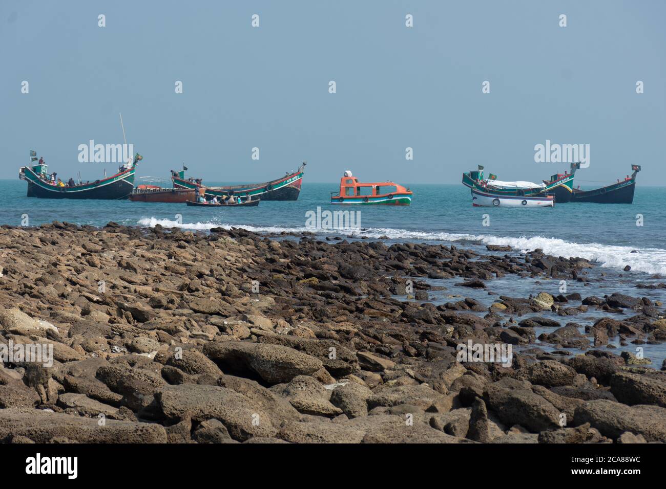 Boats on Sear Stock Photo - Alamy