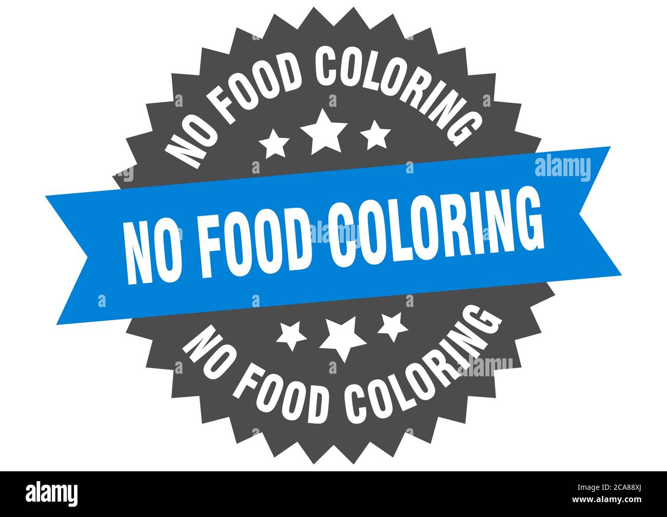 no food coloring round isolated ribbon label. no food coloring sign ...