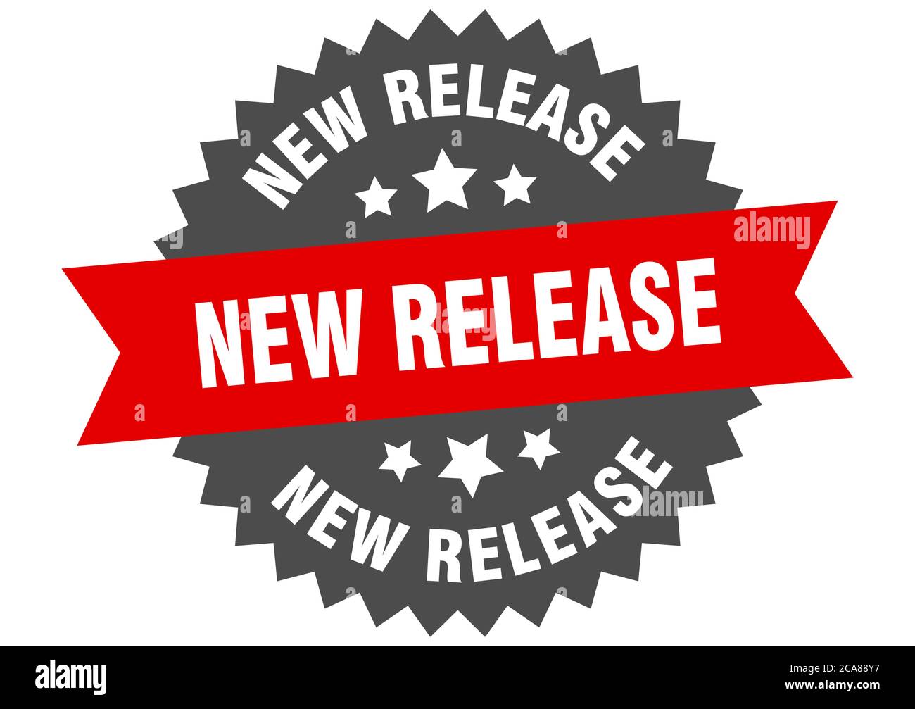 new release round isolated ribbon label. new release sign Stock Vector ...