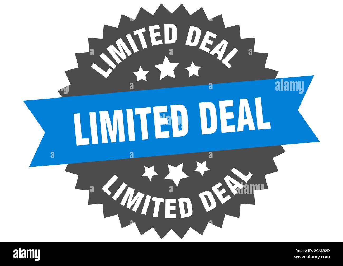 limited deal round isolated ribbon label. limited deal sign Stock ...