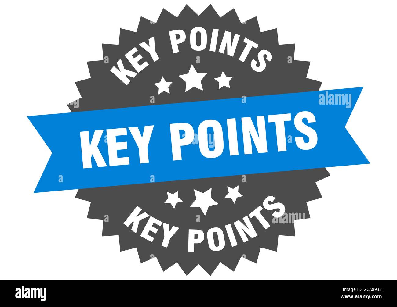 key points round isolated ribbon label. key points sign Stock Vector ...