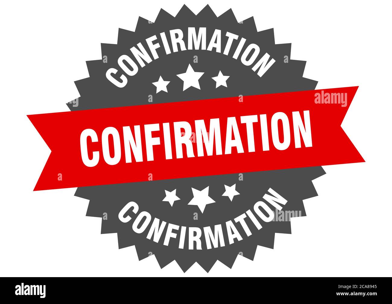 confirmation round isolated ribbon label. confirmation sign Stock ...