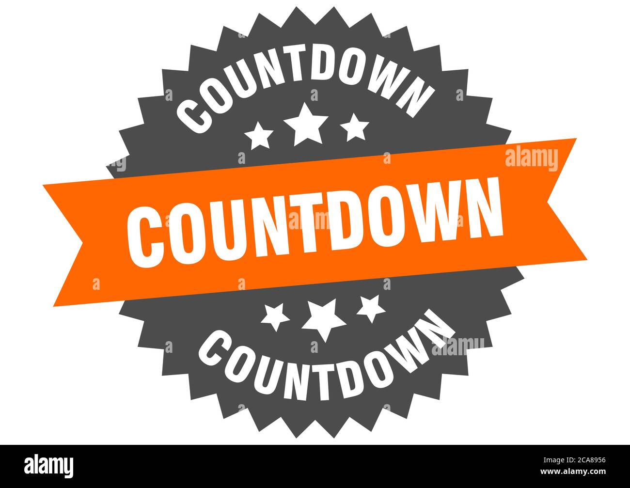 countdown round isolated ribbon label. countdown sign Stock Vector ...