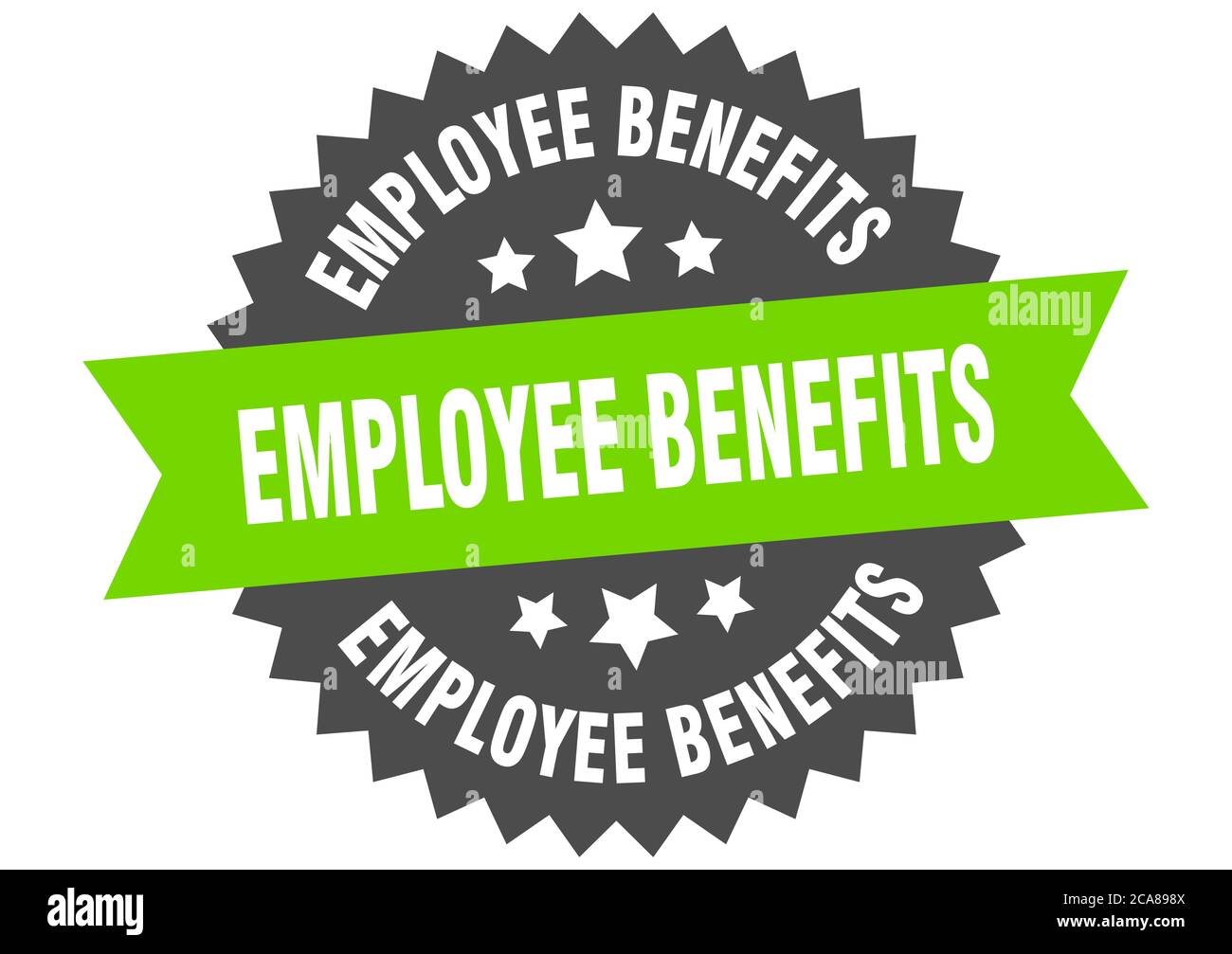 employee benefits round isolated ribbon label. employee benefits sign ...