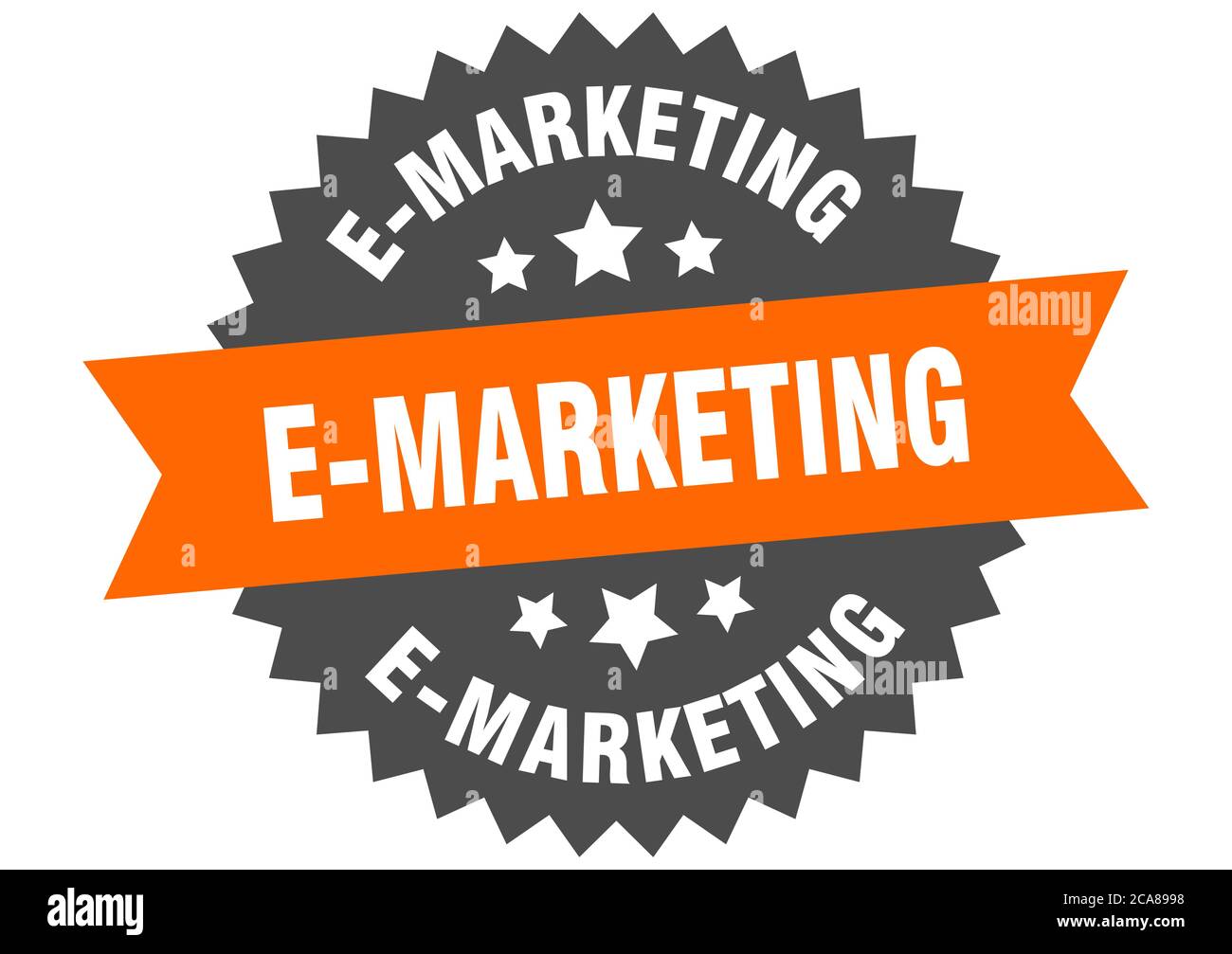 e-marketing round isolated ribbon label. e-marketing sign Stock Vector ...