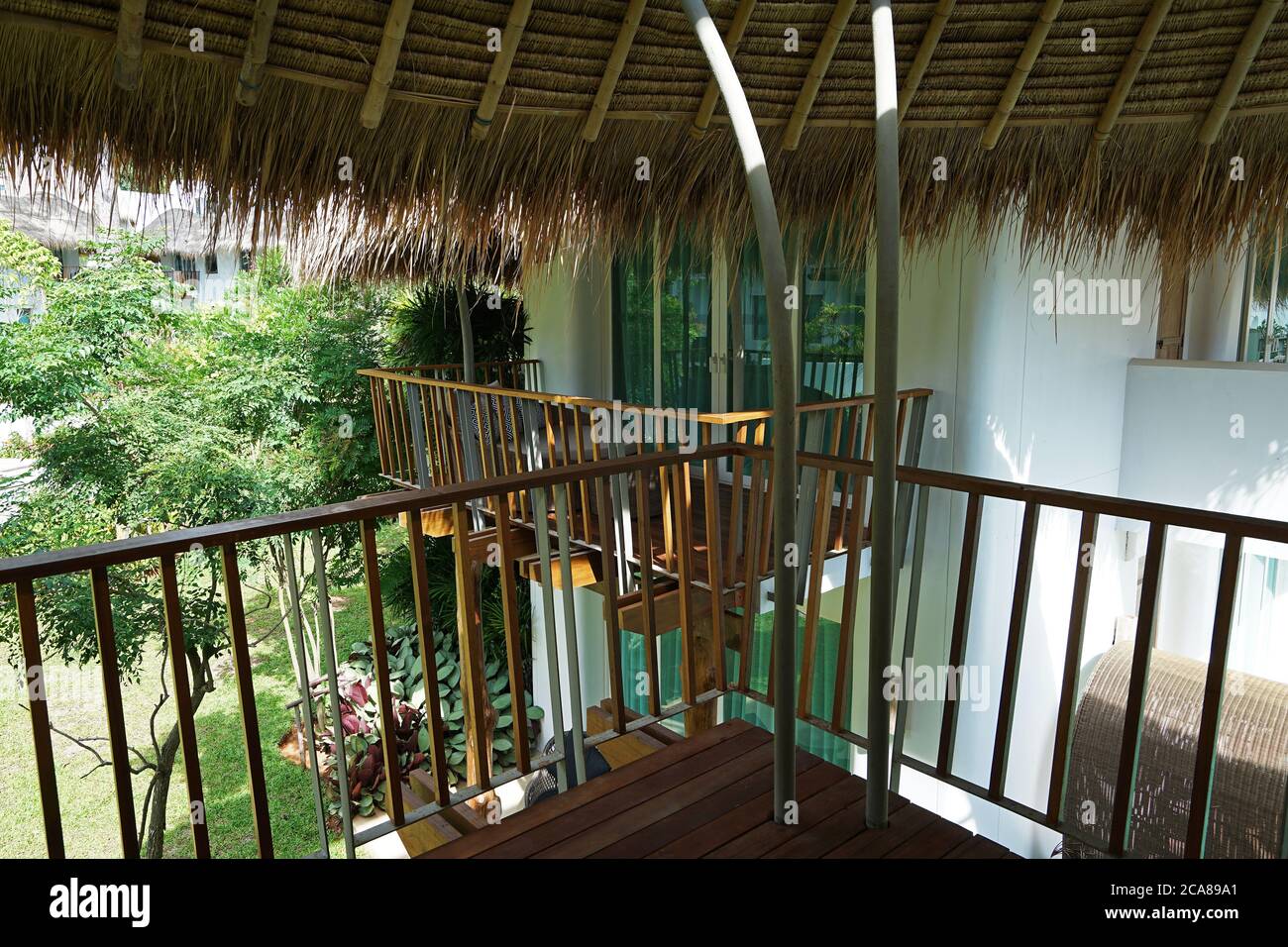 Exterior rustic terrace architecture and wooden balcony design of ...