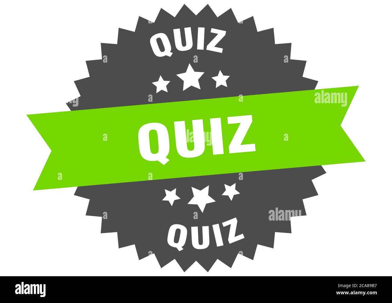 quiz round isolated ribbon label. quiz sign Stock Vector Image & Art ...