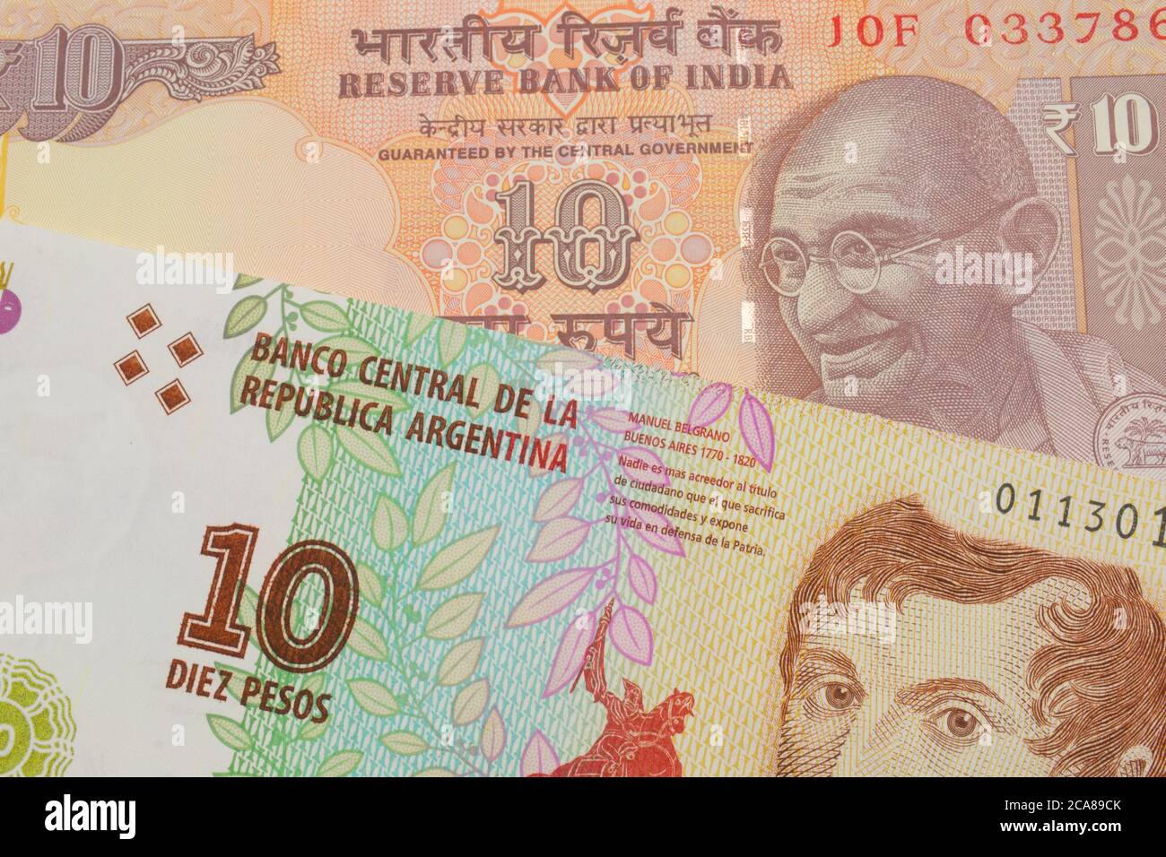 Indian rupee note american dollar hi-res stock photography and images ...