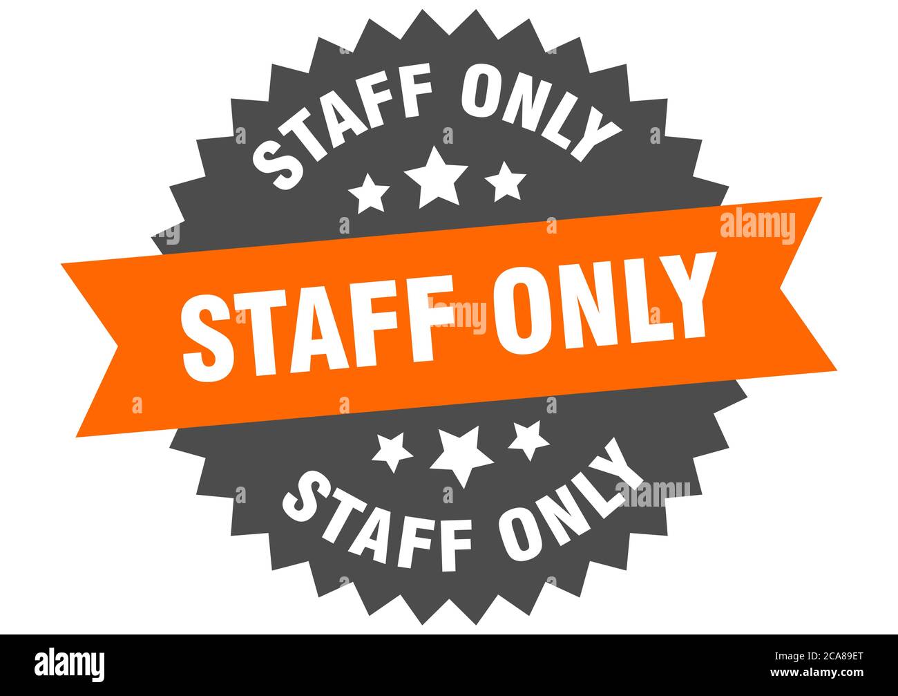 staff only round isolated ribbon label. staff only sign Stock Vector ...