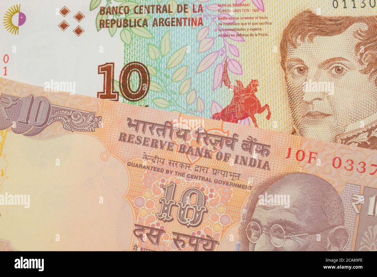 Indian rupee note american dollar hi-res stock photography and images ...