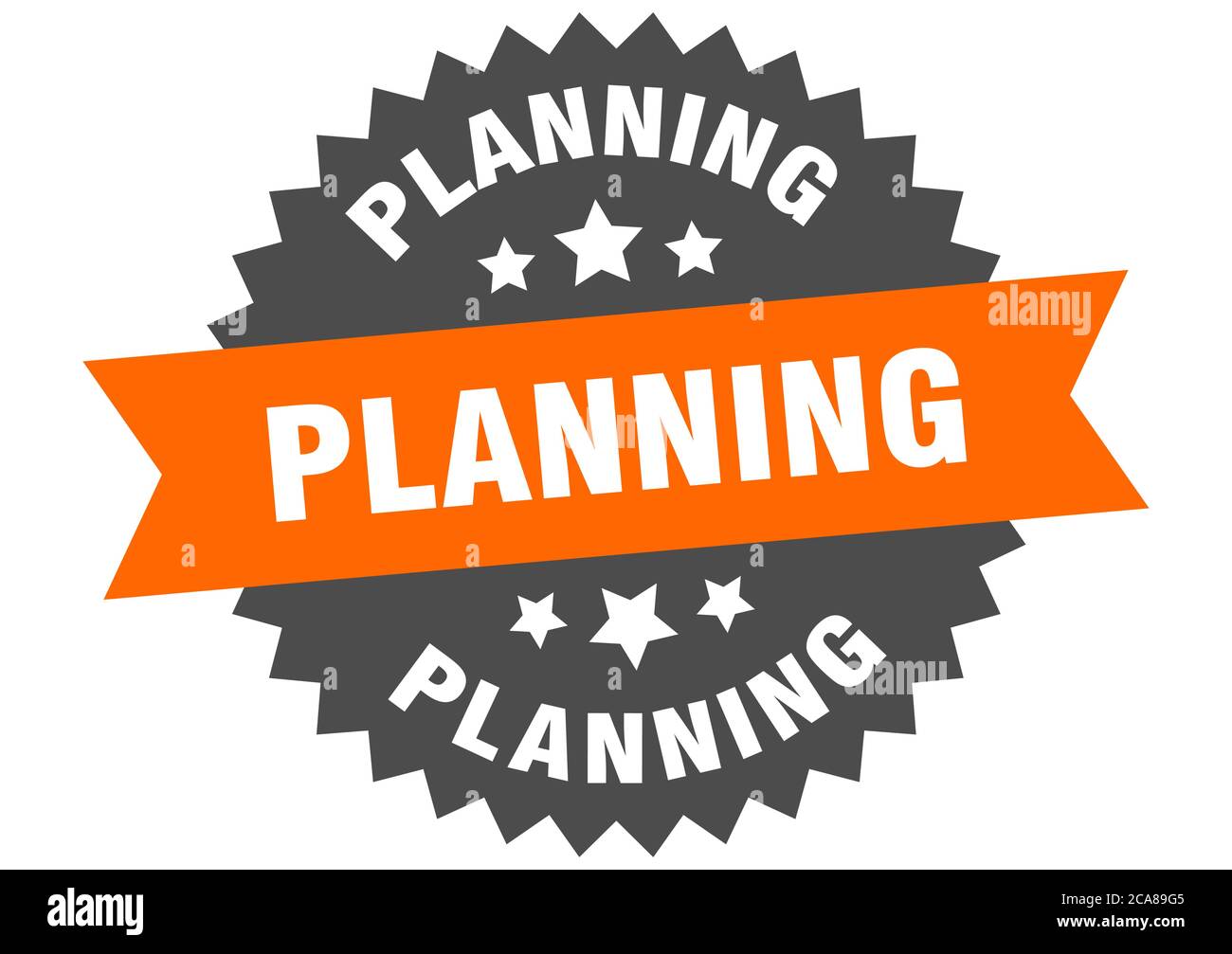 planning round isolated ribbon label. planning sign Stock Vector Image ...
