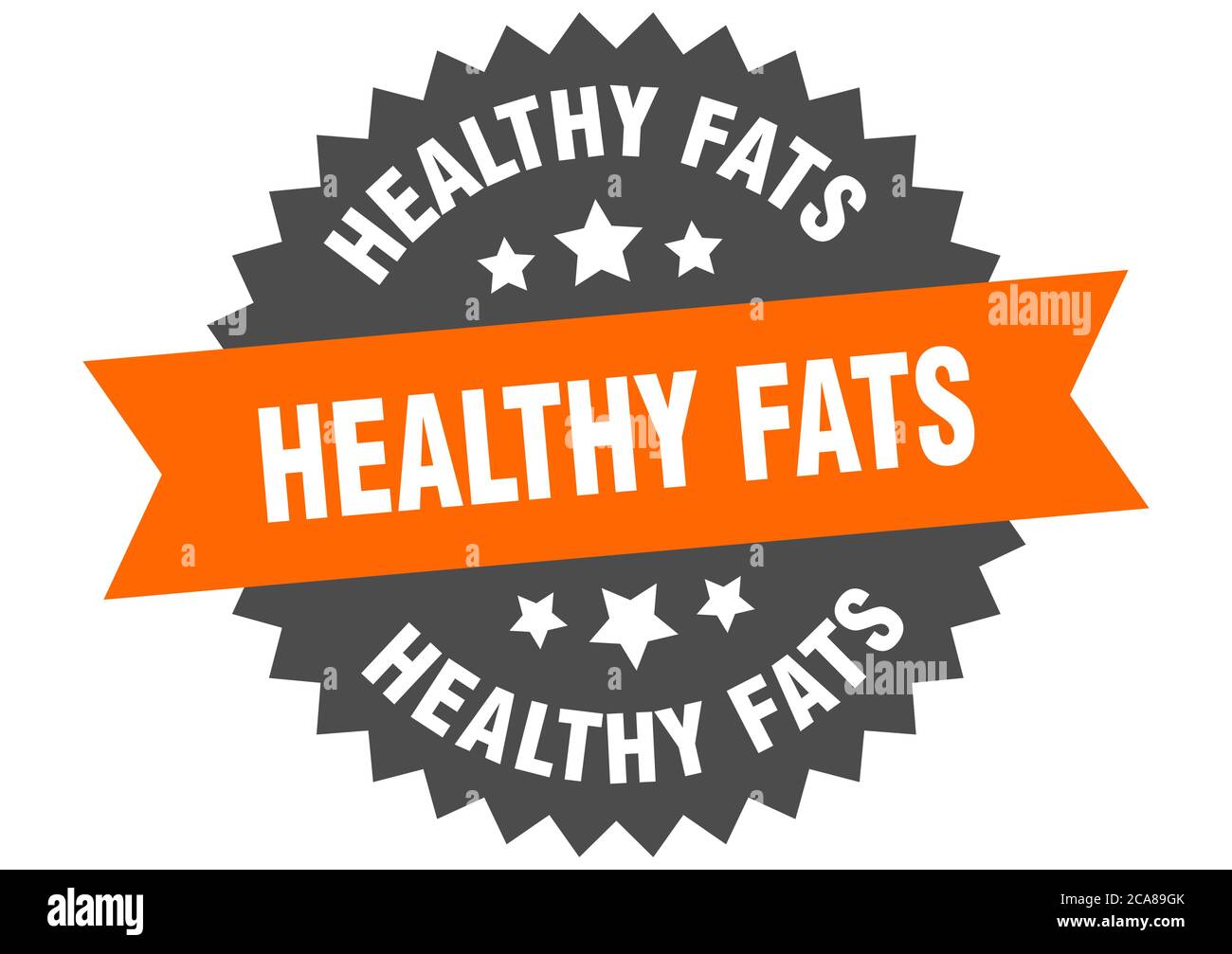 healthy fats round isolated ribbon label. healthy fats sign Stock ...