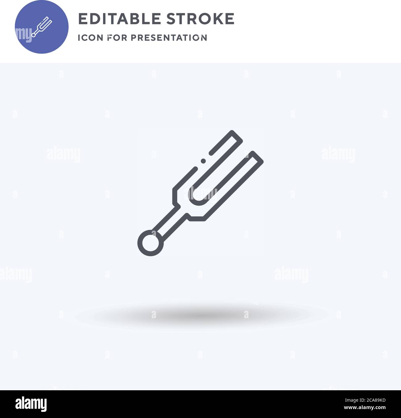 Tuning Fork icon vector, filled flat sign, solid pictogram isolated on ...