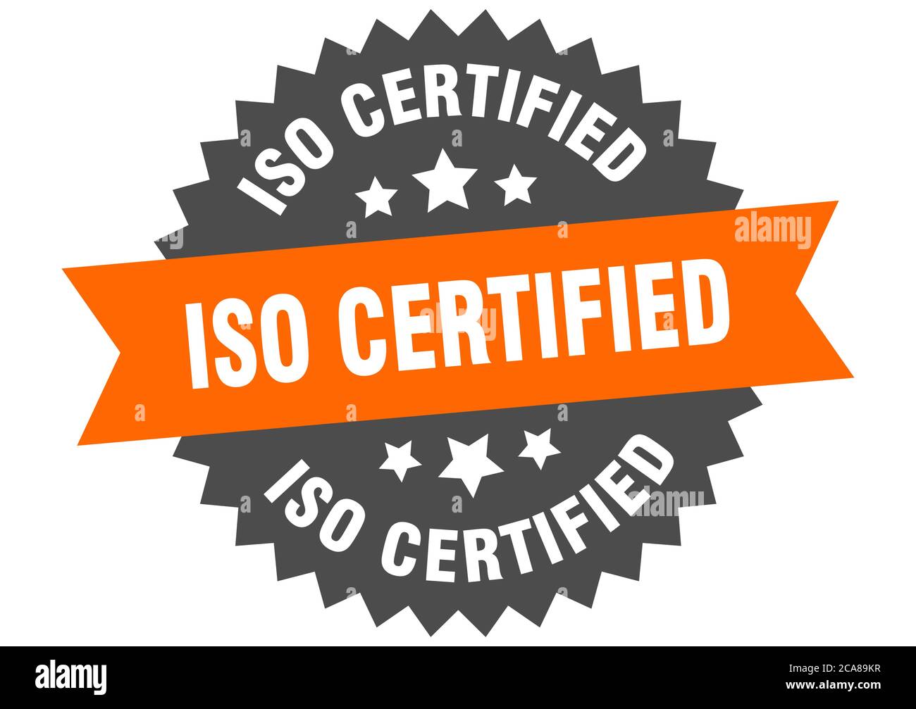iso certified round isolated ribbon label. iso certified sign Stock ...