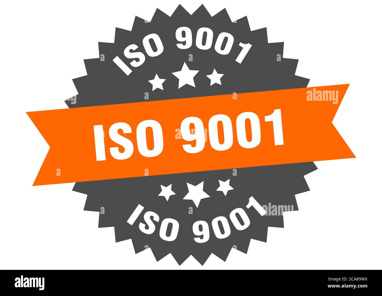 iso 9001 round isolated ribbon label. iso 9001 sign Stock Vector Image ...
