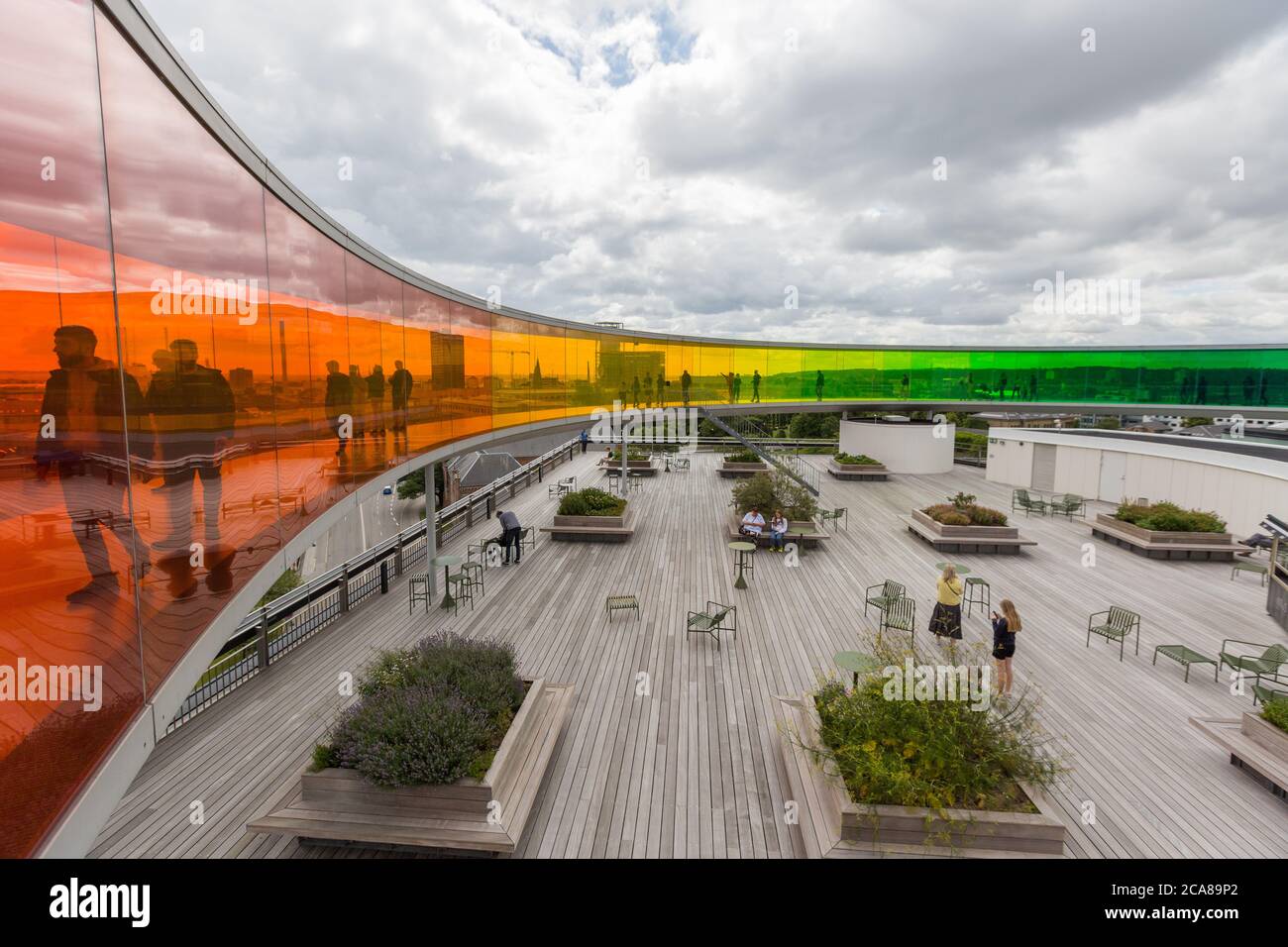Denmark, Aarhus - 12th, July 2020. Exterior of the modern art museum ...