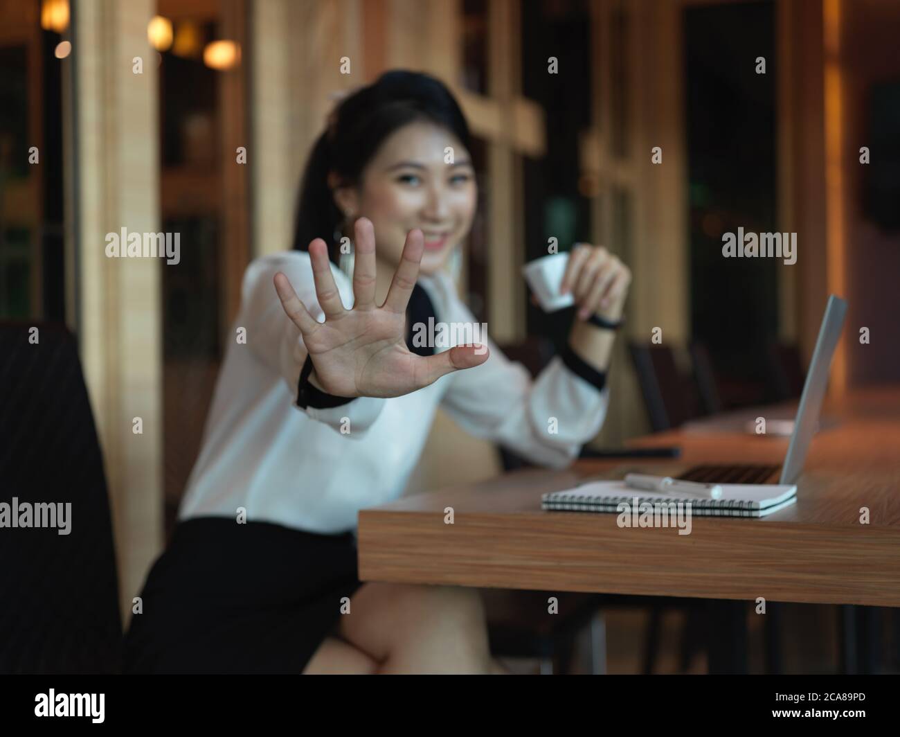 Raised palm hi-res stock photography and images - Alamy