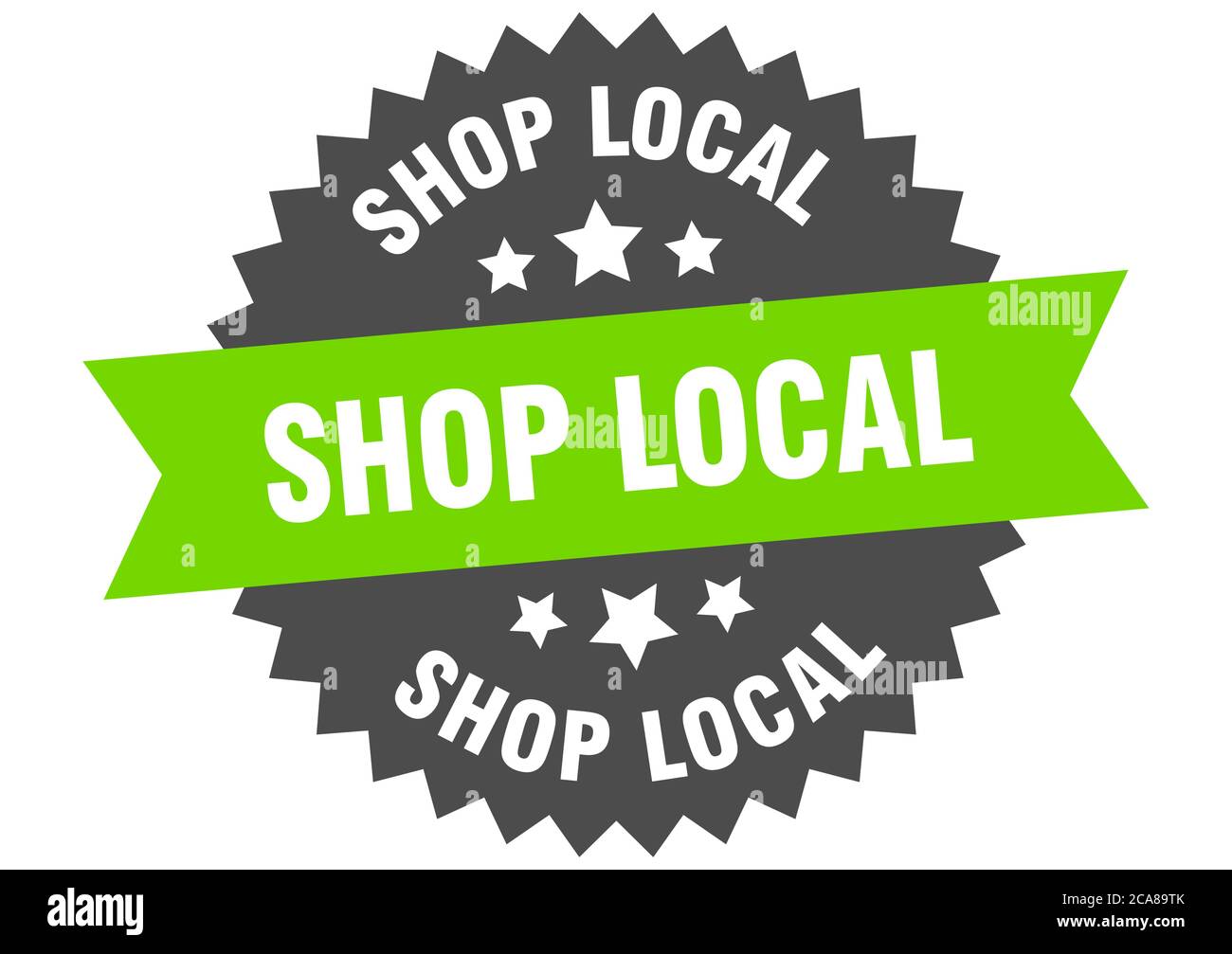 shop local round isolated ribbon label. shop local sign Stock Vector ...