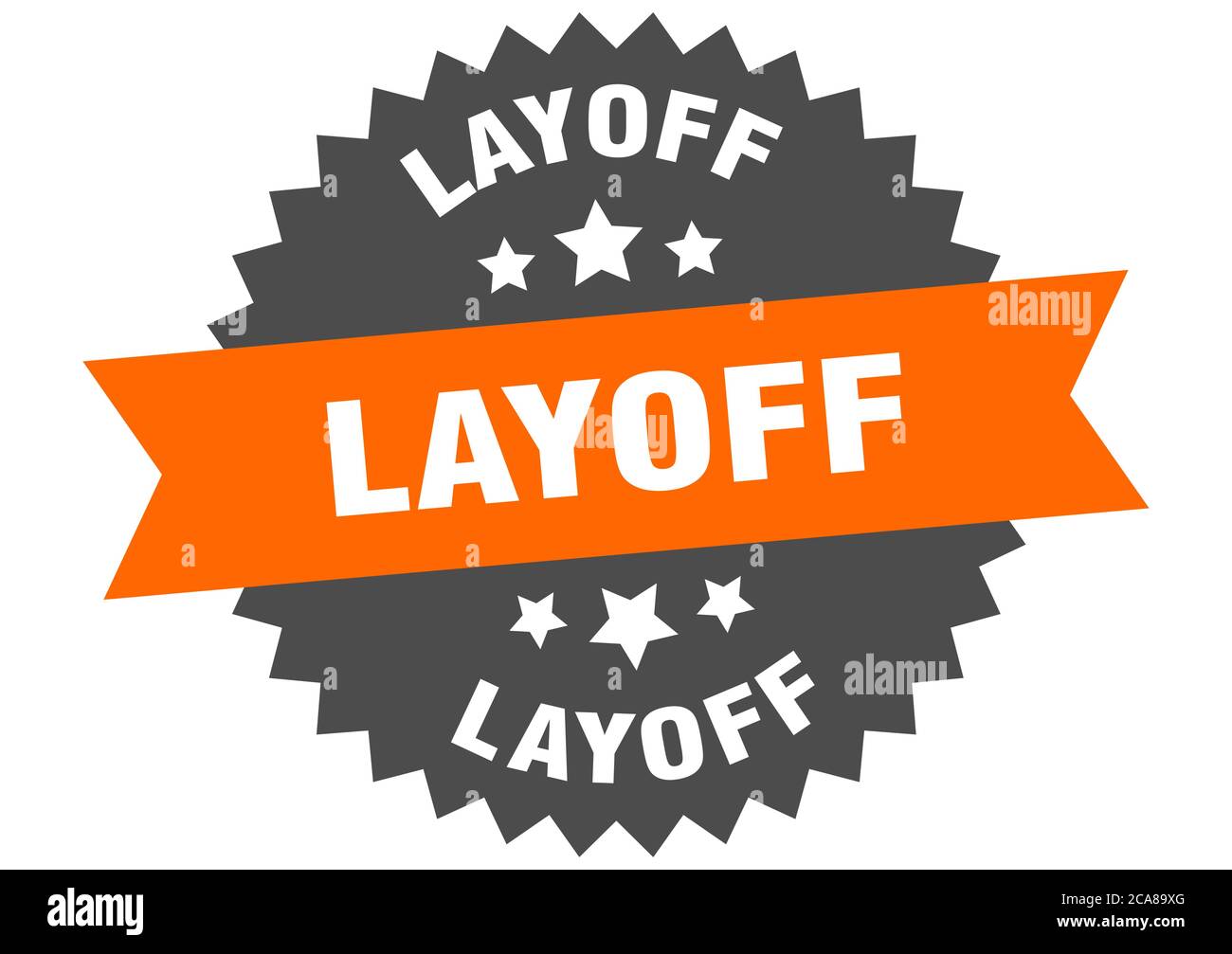 layoff round isolated ribbon label. layoff sign Stock Vector Image ...