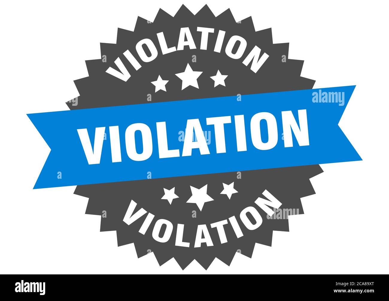 violation round isolated ribbon label. violation sign Stock Vector ...